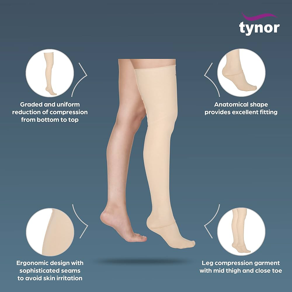 Tynor C Garment Leg Mid Thigh ( Closed Toe) (Pair) – iMediCart E Pharmacy